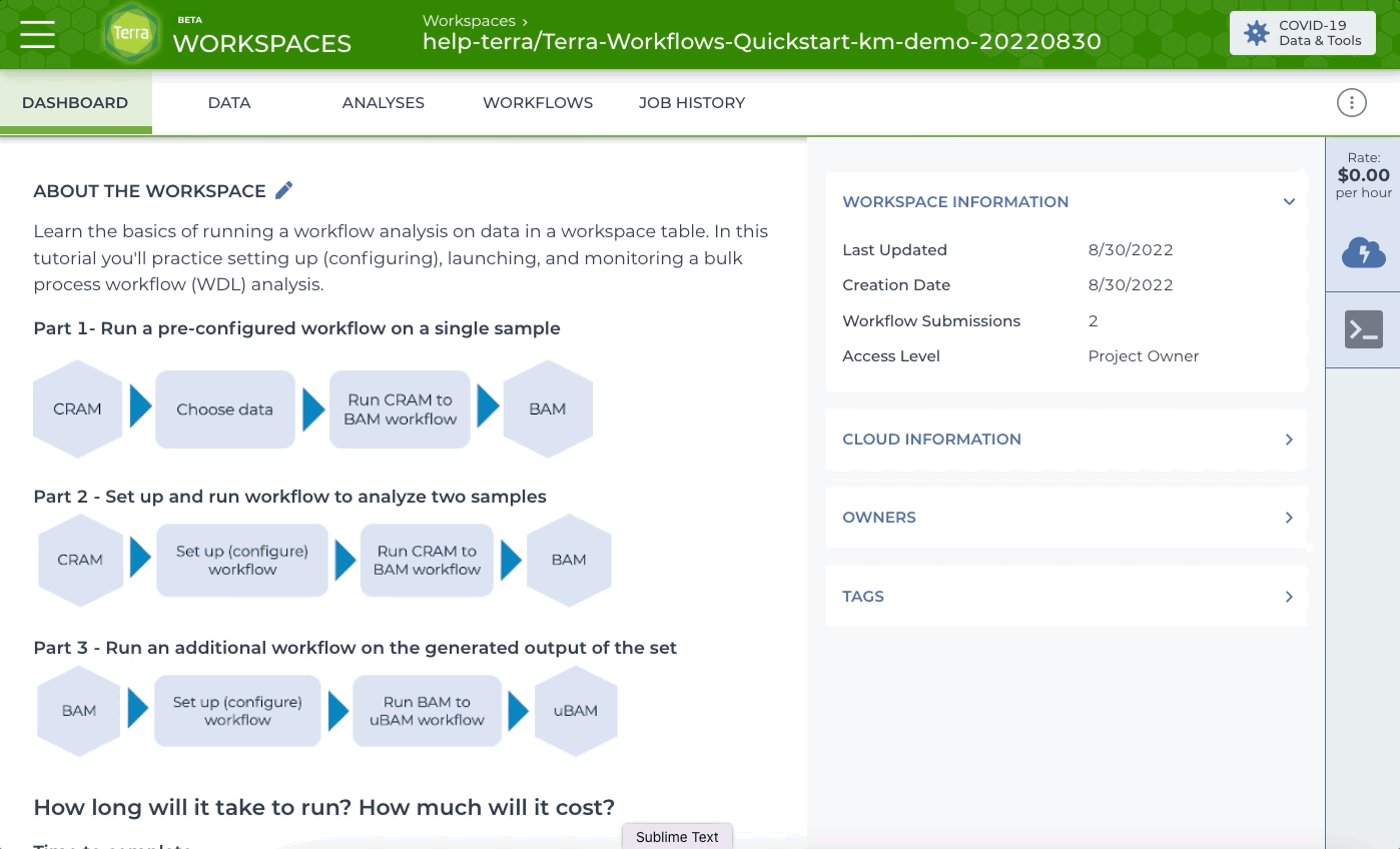 How to configure workflow inputs – Terra Support
